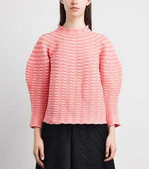 Issey Miyake Colourful Mushroom Knit Top - Pink