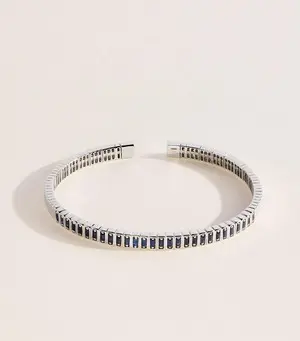 SUZANNE KALAN Gold And Sapphire Bangle - White