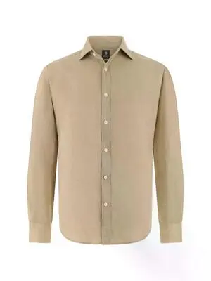 Boggi Milano Garment-washed Linen Shirt - Neutrals