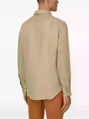 Boggi Milano Garment-washed Linen Shirt - Neutrals