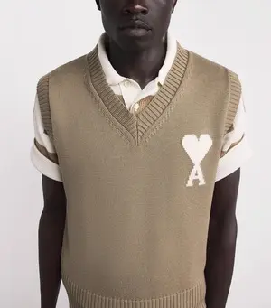 Ami Wool-cotton De Coeur Sweater Vest