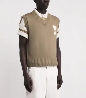 Ami Wool-cotton De Coeur Sweater Vest