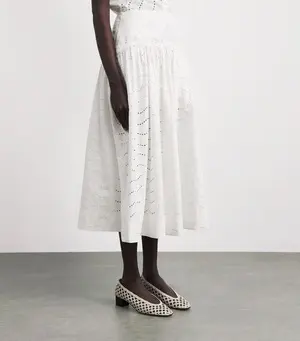 Polo Ralph Lauren Cotton Eyelet Maxi Skirt