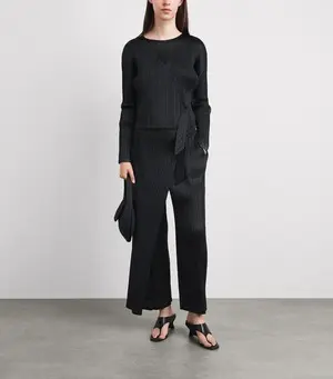 Issey Miyake Pleated Facade Cardigan - Black