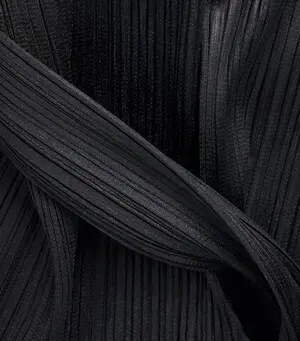 Issey Miyake Pleated Facade Cardigan - Black