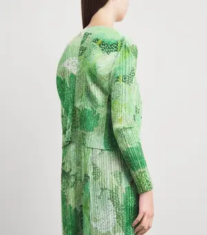 Issey Miyake Pleated Foggy Forest Cardigan - Green