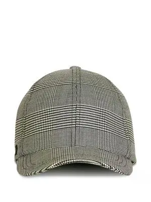 Balmain Prince Of Wales Check Cap - White