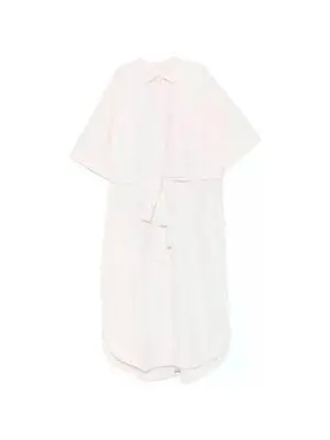 CASEY CASEY Belted Button-front Dress