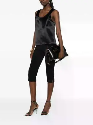 Saint Laurent Cassandre Pleated Top - Black