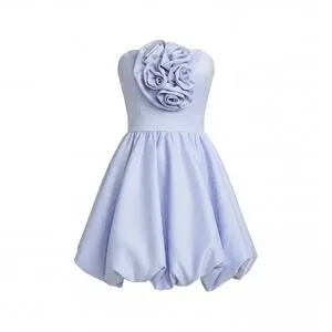Mac Duggal Strapless Mini Dress With 3d Flowers