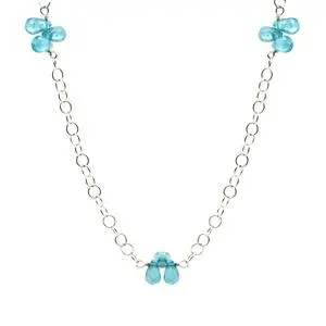 LORI KAPLAN DESIGN Sterling Silver Apatite Chain Necklace