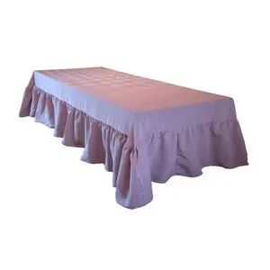 CLUB CARLOTTA TABLEWARE Maggie Ruffled Tablecloth Moire - Pink