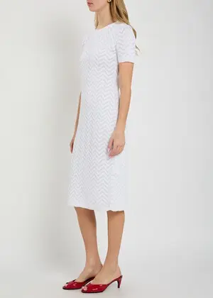Missoni Chevron-knit Cotton-blend Midi Dress