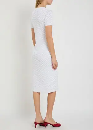 Missoni Chevron-knit Cotton-blend Midi Dress