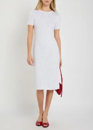 Missoni Chevron-knit Cotton-blend Midi Dress