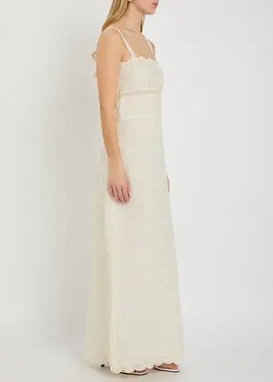 SOLAQUA Mila Embroidered Cotton Midi Dress
