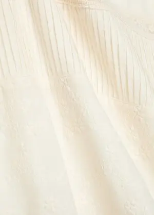 SOLAQUA Mila Embroidered Cotton Midi Dress