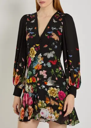 Alice + Olivia Printed Woven Mini Dress