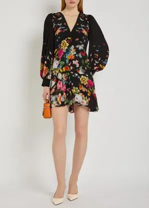 Alice + Olivia Printed Woven Mini Dress