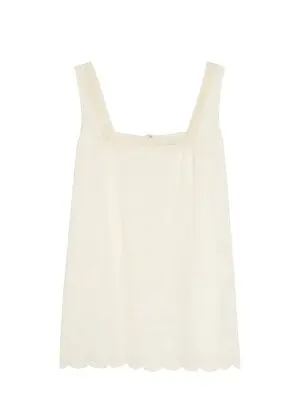 SOLAQUA Delilah Embroidered Cotton Mini Dress