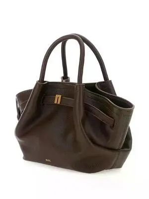 Jw Pei Mini Hana Pleated Clasp Tote Bag - Brown