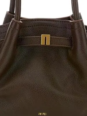 Jw Pei Mini Hana Pleated Clasp Tote Bag - Brown