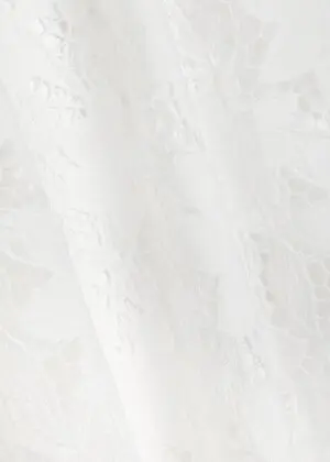 SOLAQUA Margaux Embroidered Guipure-lace Maxi Skirt - White