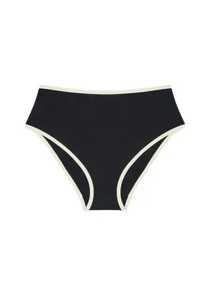 SOLAQUA High-waisted Bikini Briefs - Black