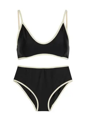 SOLAQUA High-waisted Bikini Briefs - Black