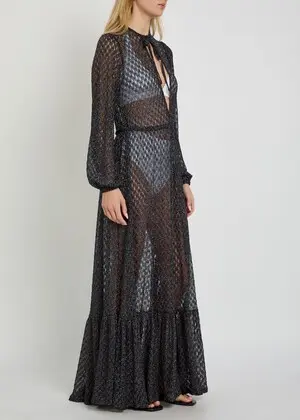 Missoni Fine-knit Maxi Beach Dress - Brown