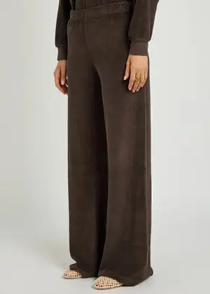 Suzie Kondi Zephyra Wide-leg Terry Trousers - Brown