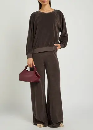 Suzie Kondi Zephyra Wide-leg Terry Trousers - Brown