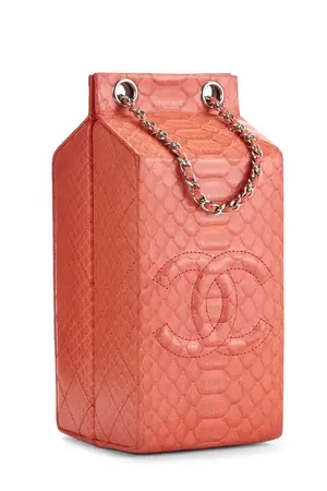 Chanel Python Milk Carton Bag - Orange