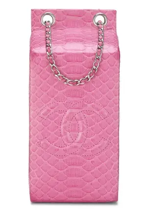 Chanel Python Milk Carton Bag - Pink