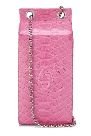 Chanel Python Milk Carton Bag - Pink