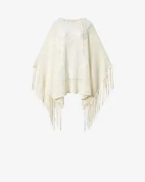 Isabel Marant Étoile Metilia Crochet Cape With Fringe - Ecru