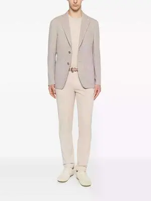 TELERIA ZED Edward Slim-fit Trousers - Neutrals