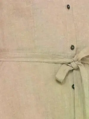 Antonelli Firenze Belted Linen Midi Dress