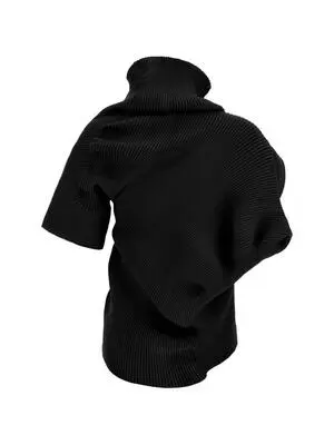 Issey Miyake Life Form Asymmetric Ribbed Top