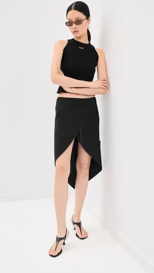 Off-White Stitch Detail Mini Skirt