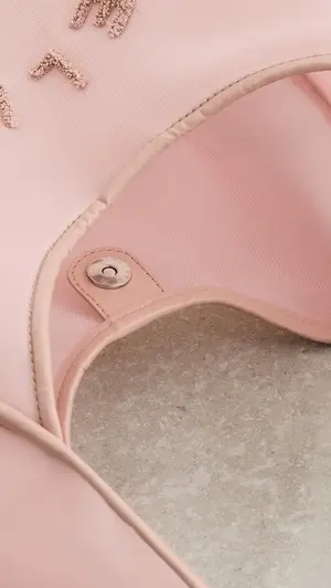 Stella McCartney Large Mesh Logo Hobo Bag - Blush