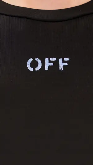 Off-White Second Skin Long Sleeve Crew Tee - Black