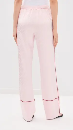 Off-White Satin Pajama Pants