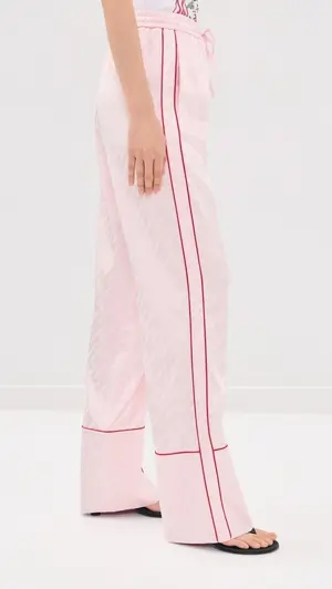 Off-White Satin Pajama Pants
