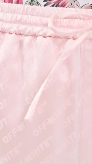 Off-White Satin Pajama Pants