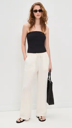 Enza Costa Cotton Rib Bandeau Top