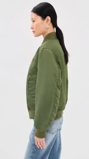 Off-White Embroidered Nylon Bomber Jacket - Beech
