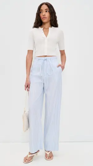 Onia Striped Paper Bag Waist Trousers