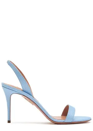 AQUAZZURA Aquazzurra So Nude 85 Raffia Slingback Sandals