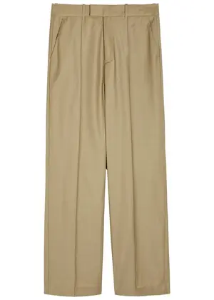 Ronny Kobo Rowley Straight-leg Wool-blend Trousers - Light Brown